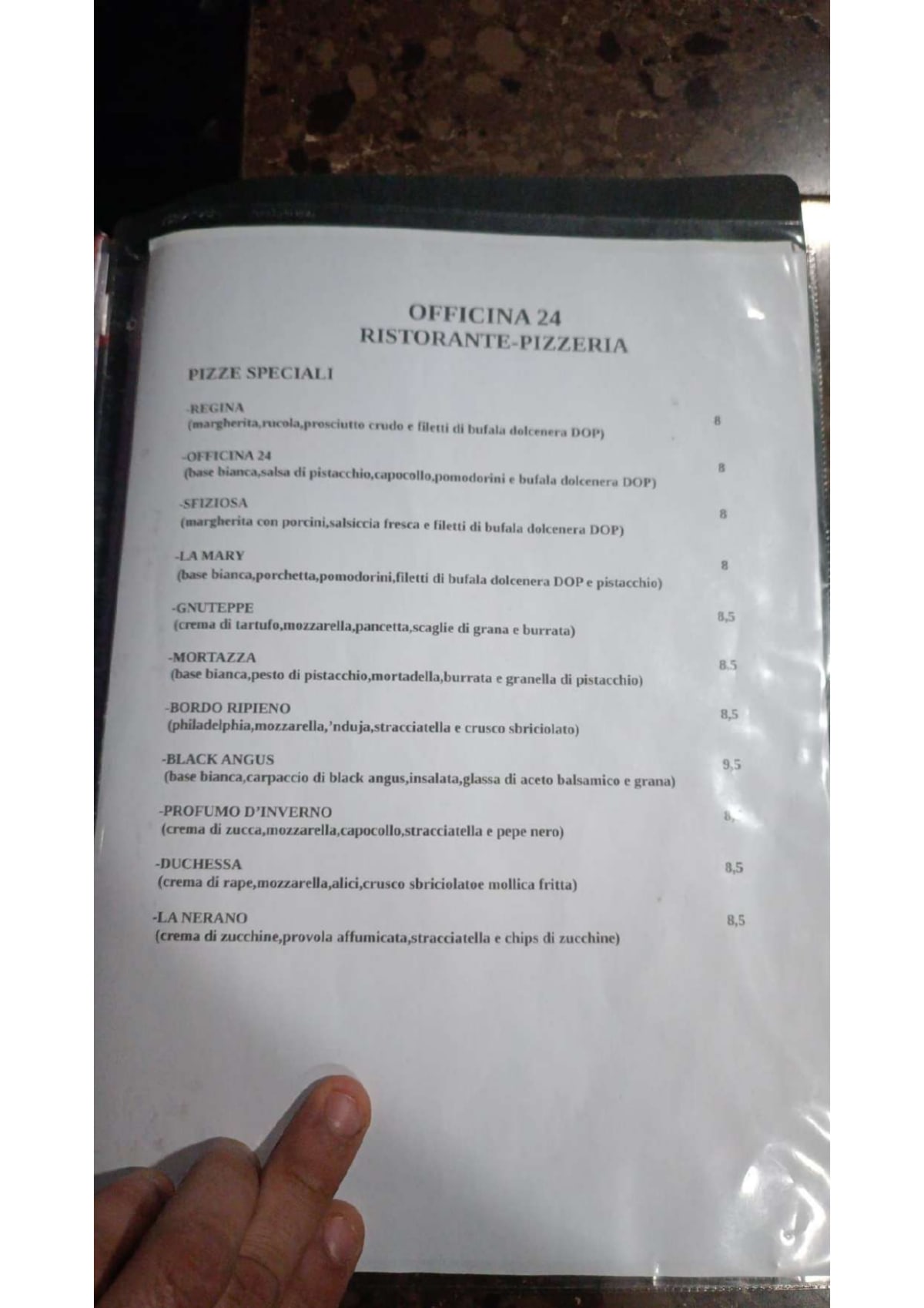 Carte et Menus 2024 - Officina 24 à Irsina | TheFork