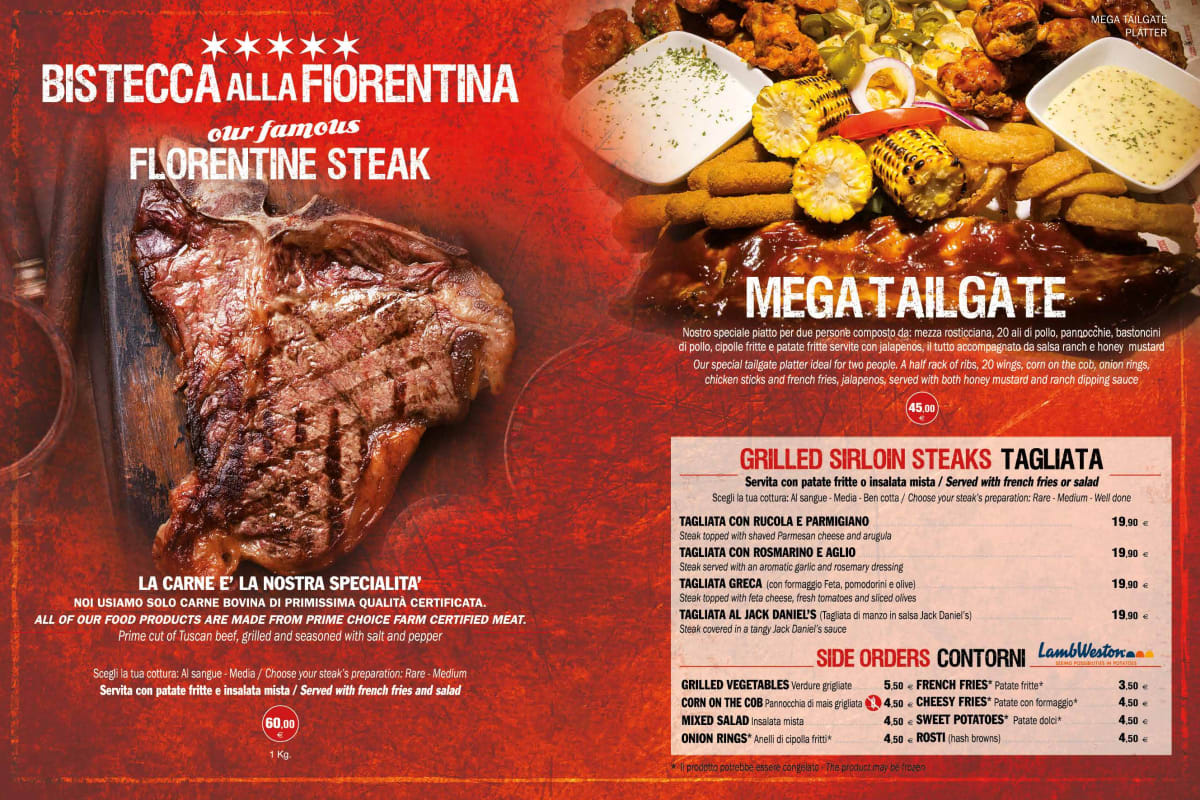 Menu 2024 - Red Garter Steakhouse in Florence | TheFork