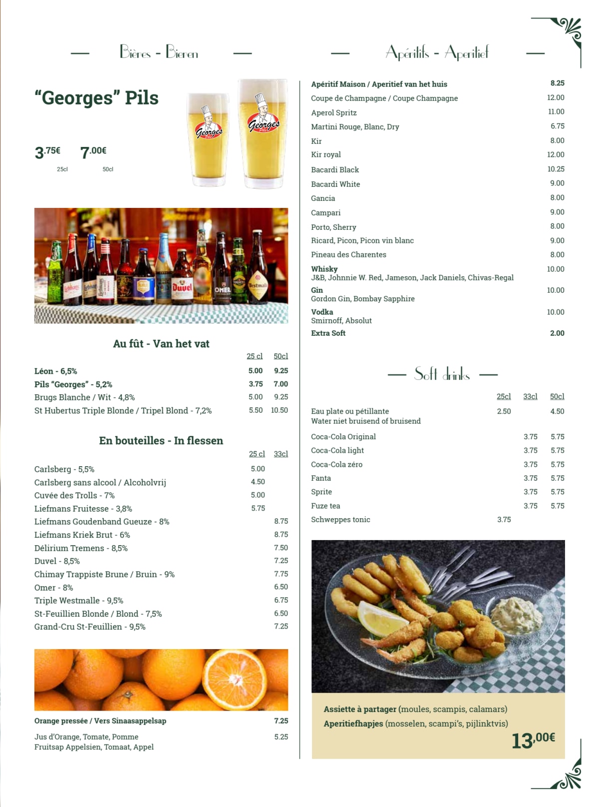 Menu 2023 Chez Léon Bruxelles In Brussels Thefork