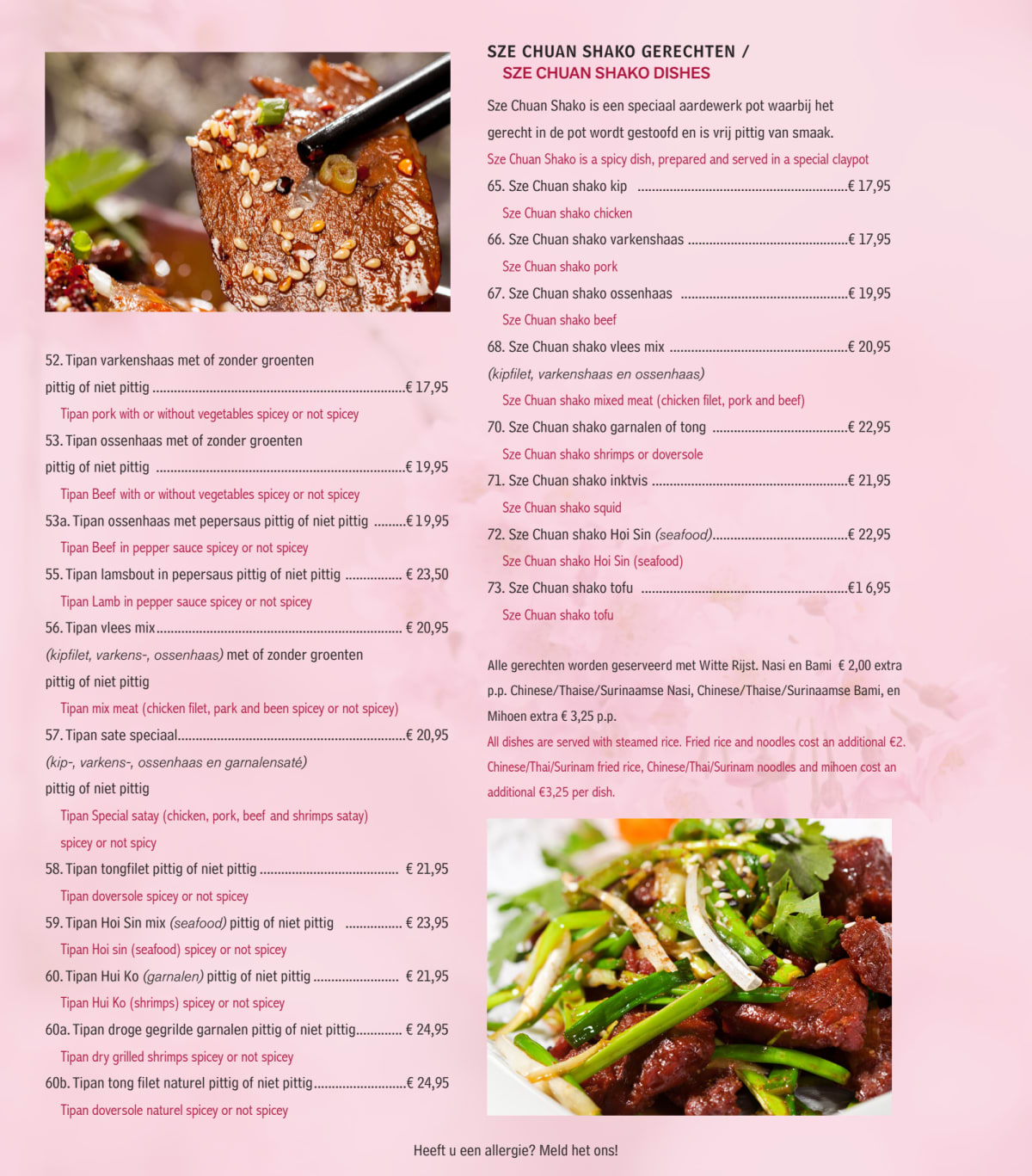 Menu 2024 - Woo-Ping in Schiedam | TheFork