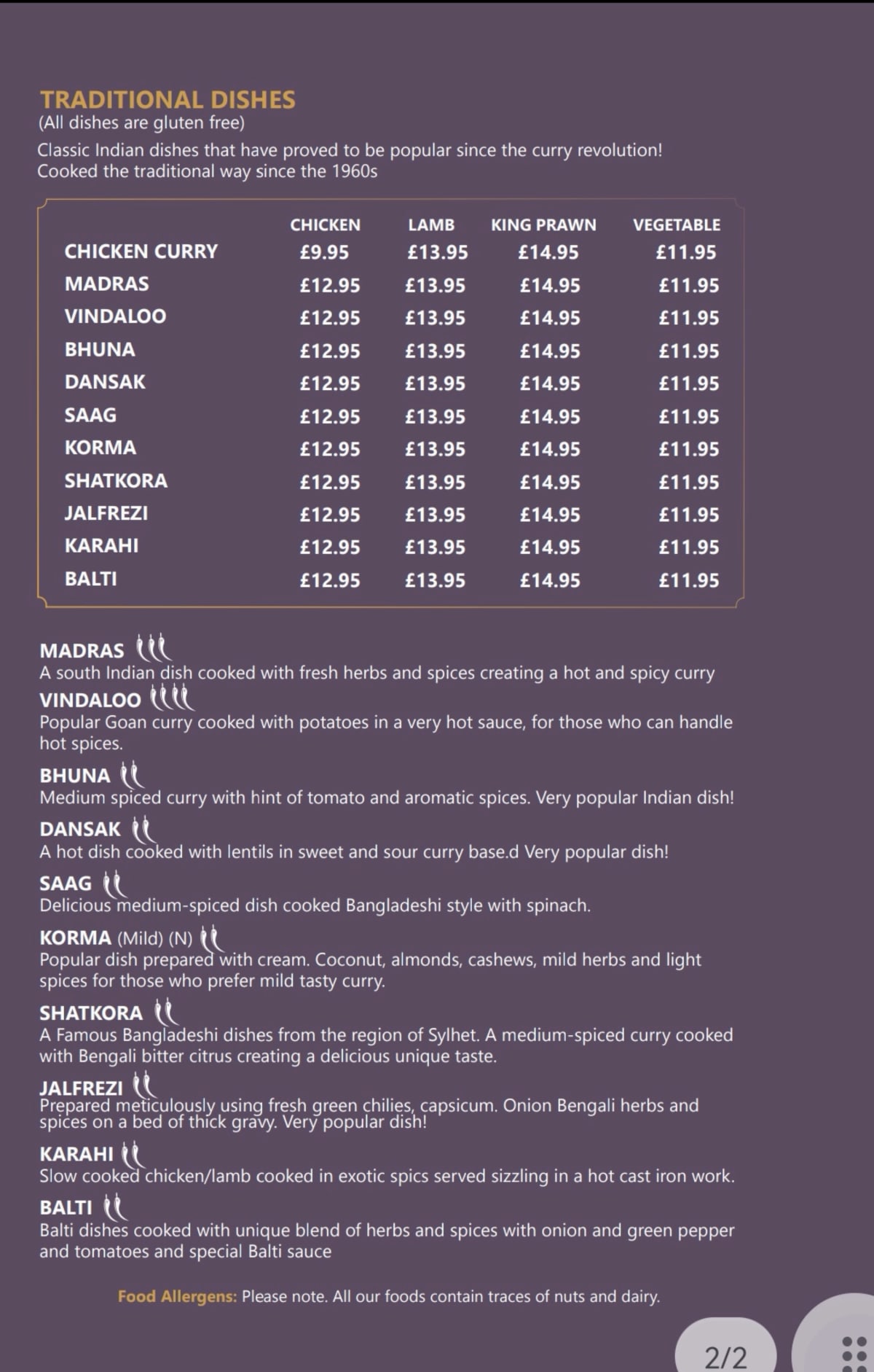 Menù completo e carta 2024 - Masala a Londra | TheFork