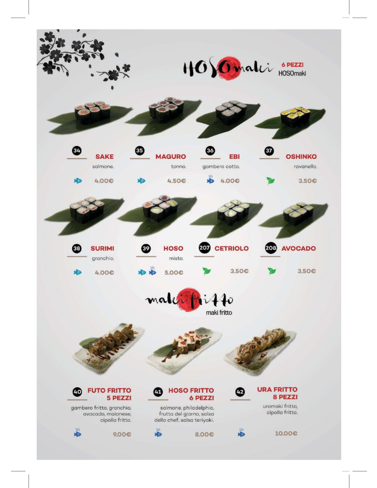 Carte et Menus 2024 - Sakura Mercogliano à Mercogliano | TheFork