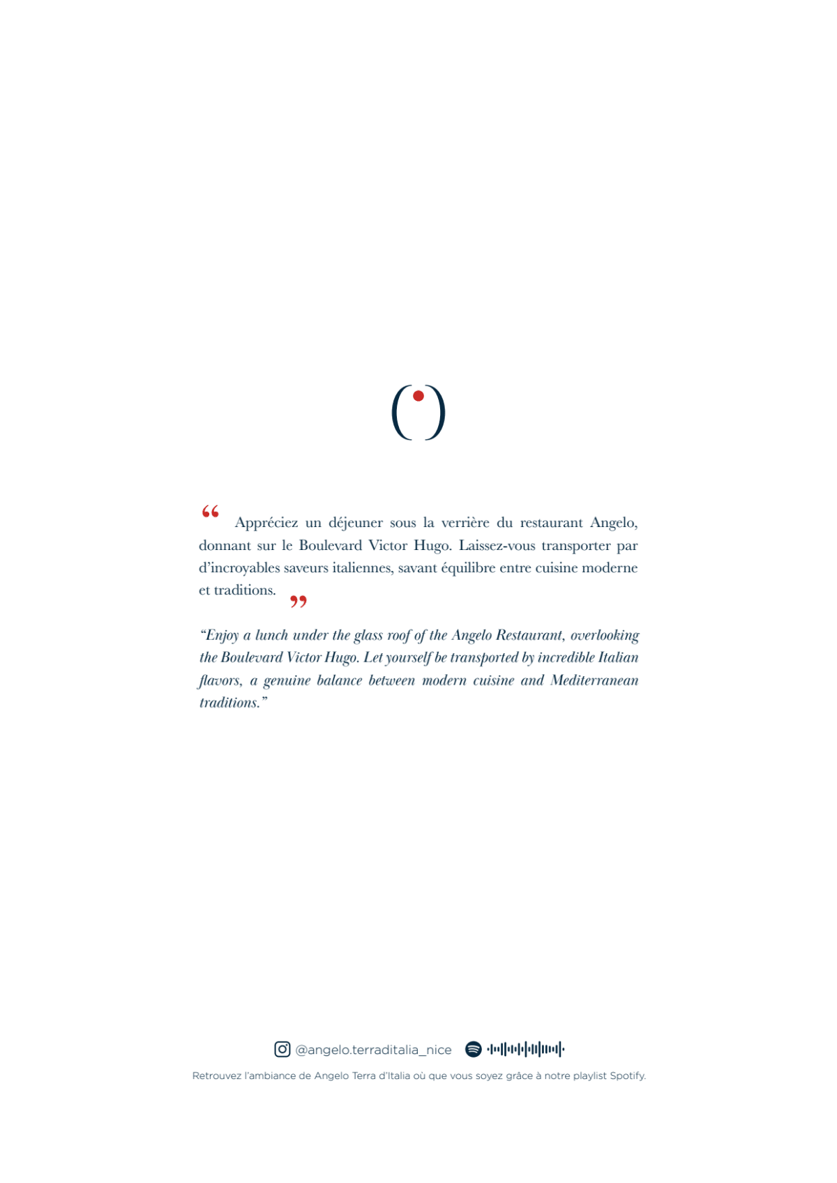 Menu 2023 - Angelo | Italian Restaurant Nice in Nice | TheFork