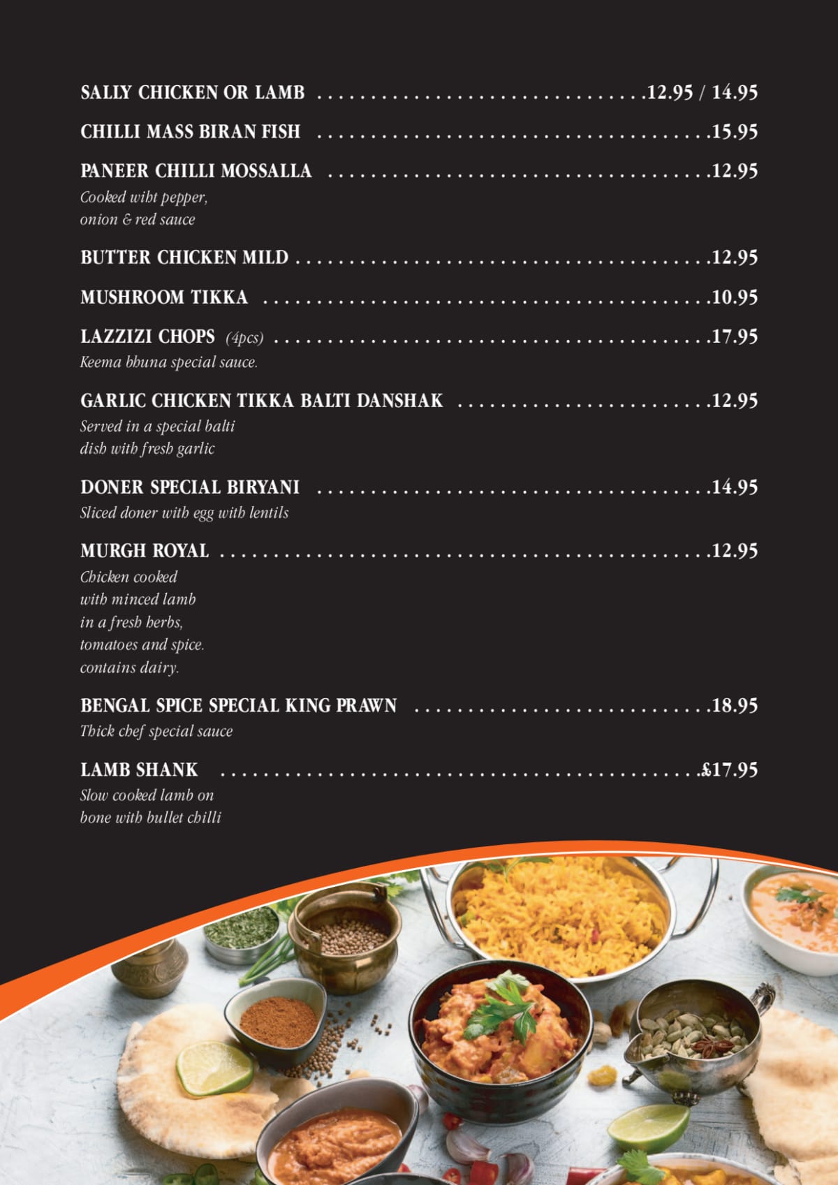 Menù completo e carta 2024 - Bengal Spice a Rainham | TheFork