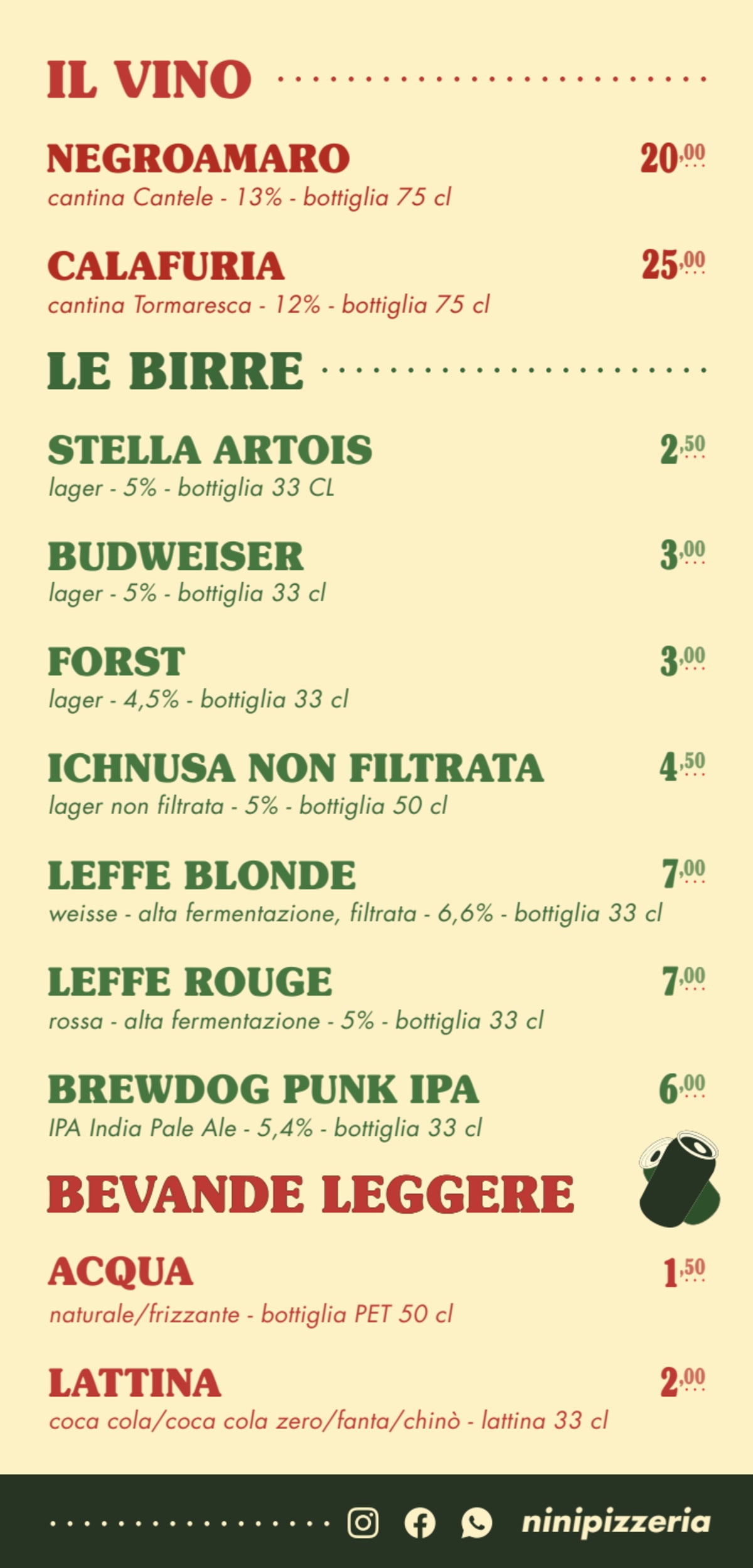 Carte et Menus 2024 - Ninì à Adelfia | TheFork