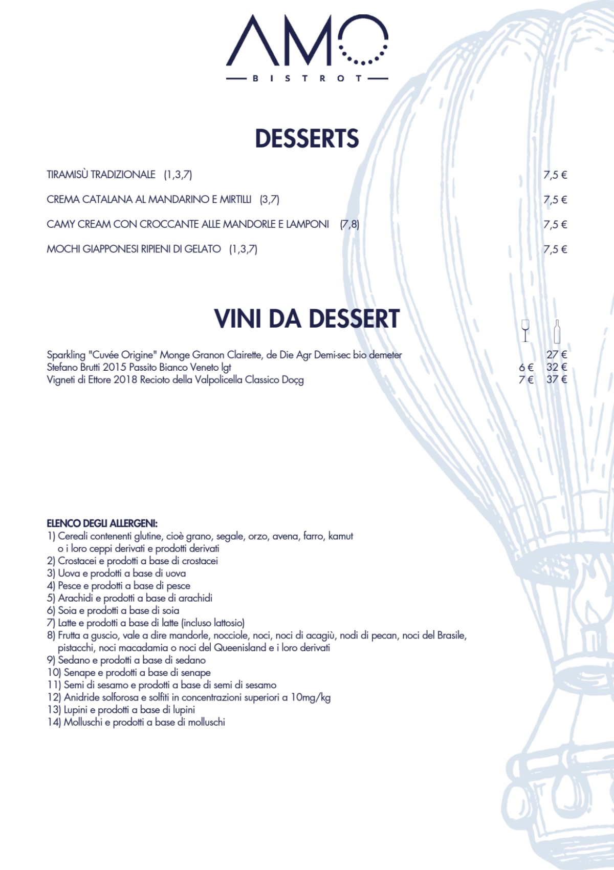 Menù completo e carta 2024 - Amo Bistrot a Verona | TheFork