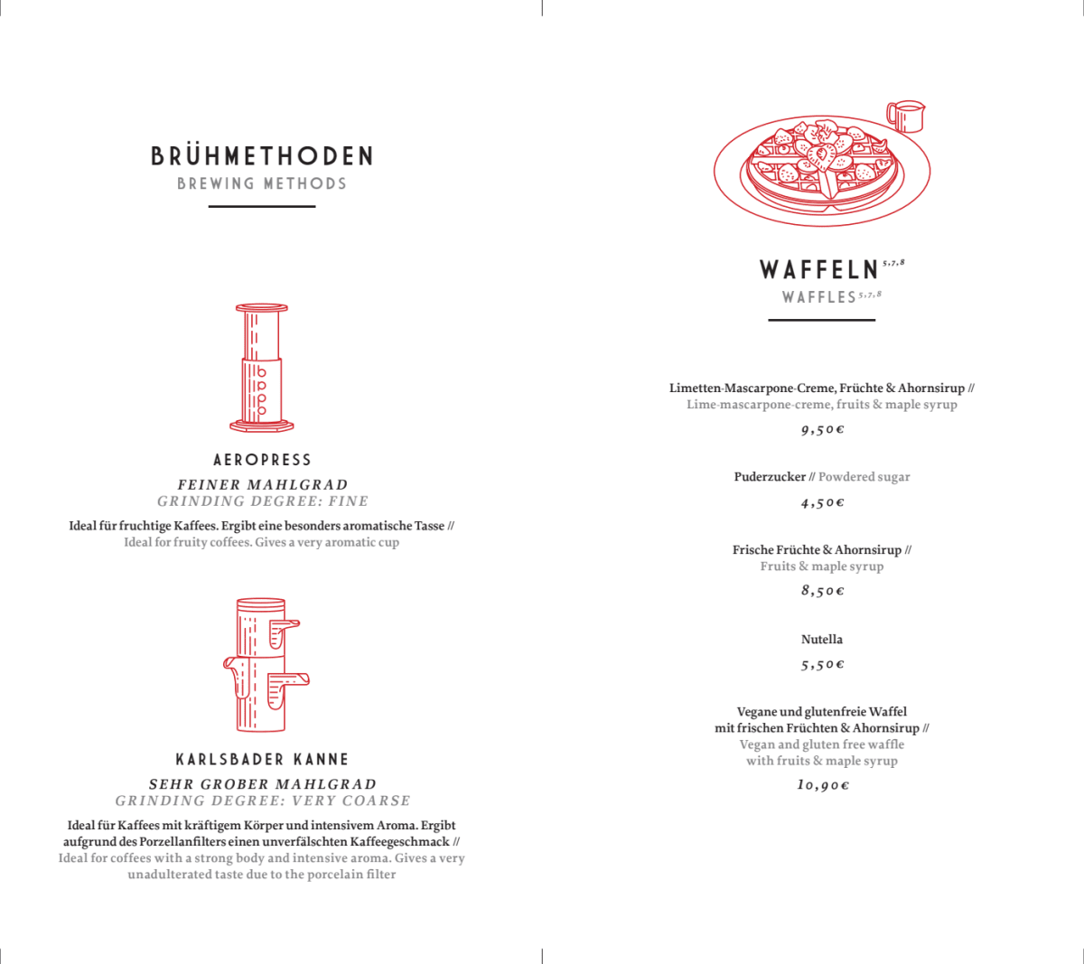 Carte et Menus 2024 - Nord Coast Coffee Roastery Deichstrasse à ...