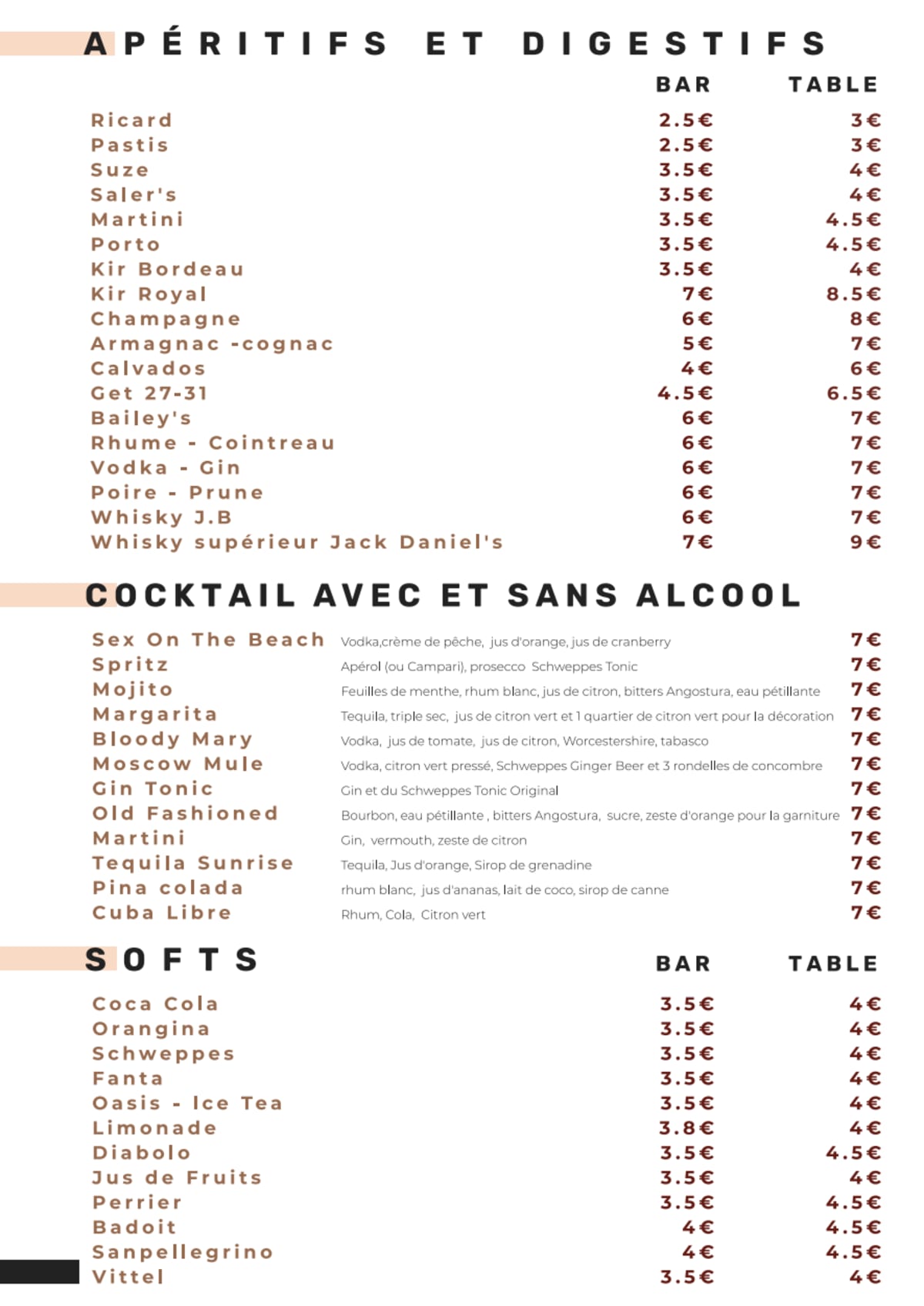 Carte et Menus 2024 - Mère Michèle Restaurant à Paris | TheFork