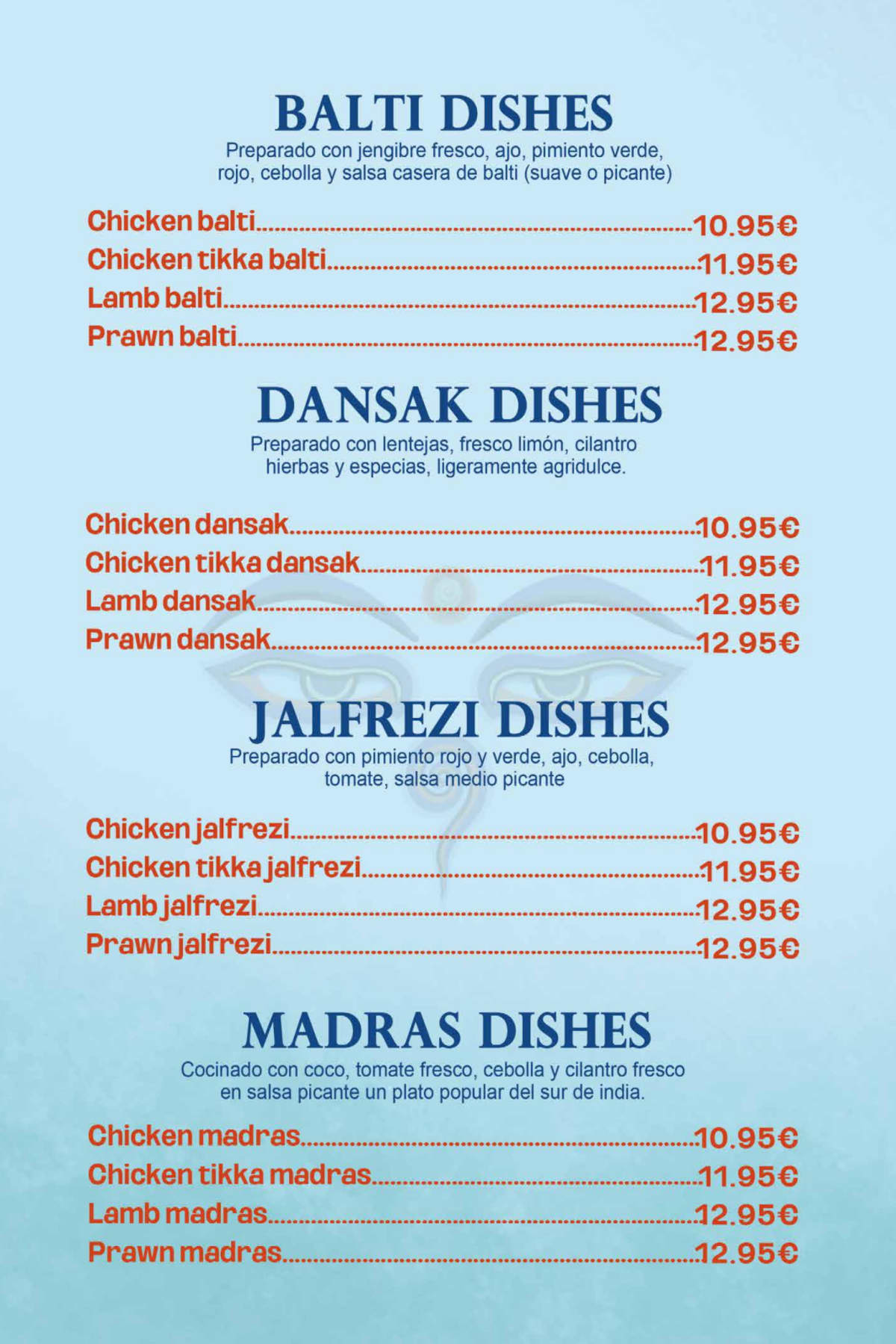 Menus 2024 - Mountain Tandoori - Indian & Nepali Cuisine in Madrid ...