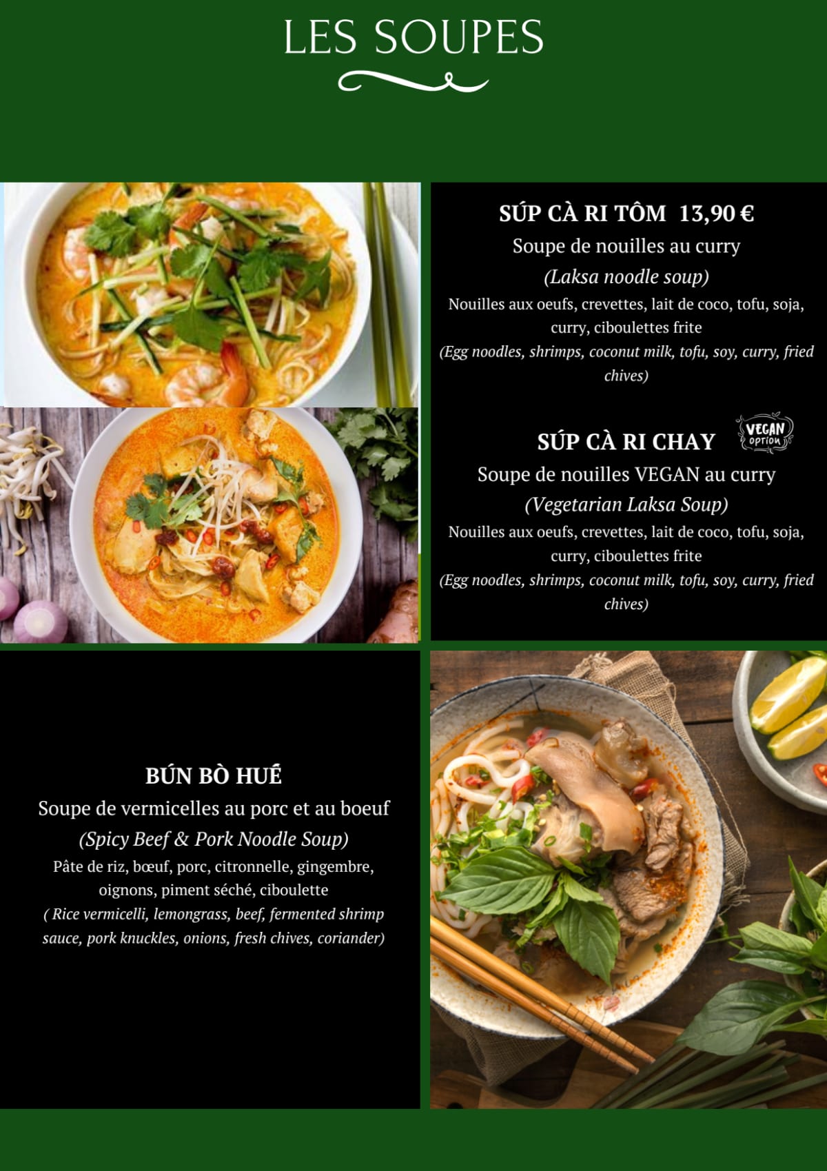 Carte et Menus 2024 - Pho 69 à Lyon | TheFork