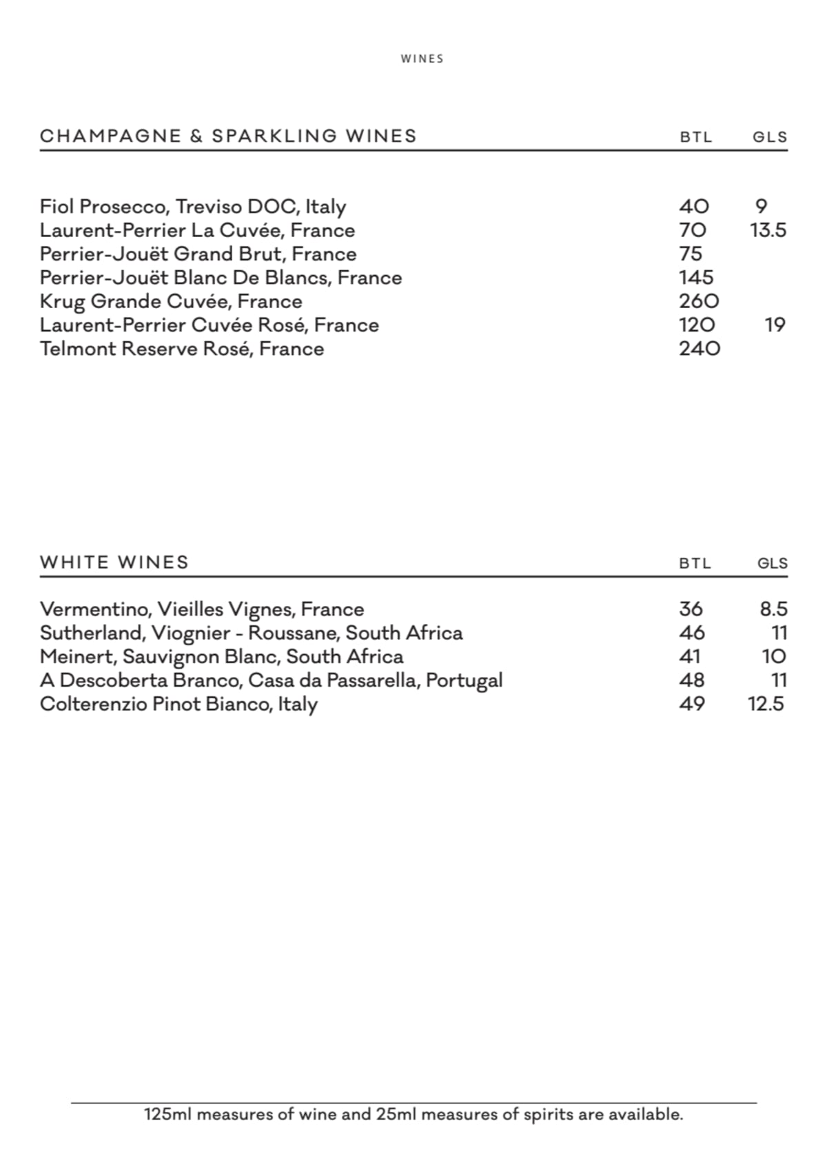 Menu 2024 - Lyaness at Sea Containers London in London | TheFork