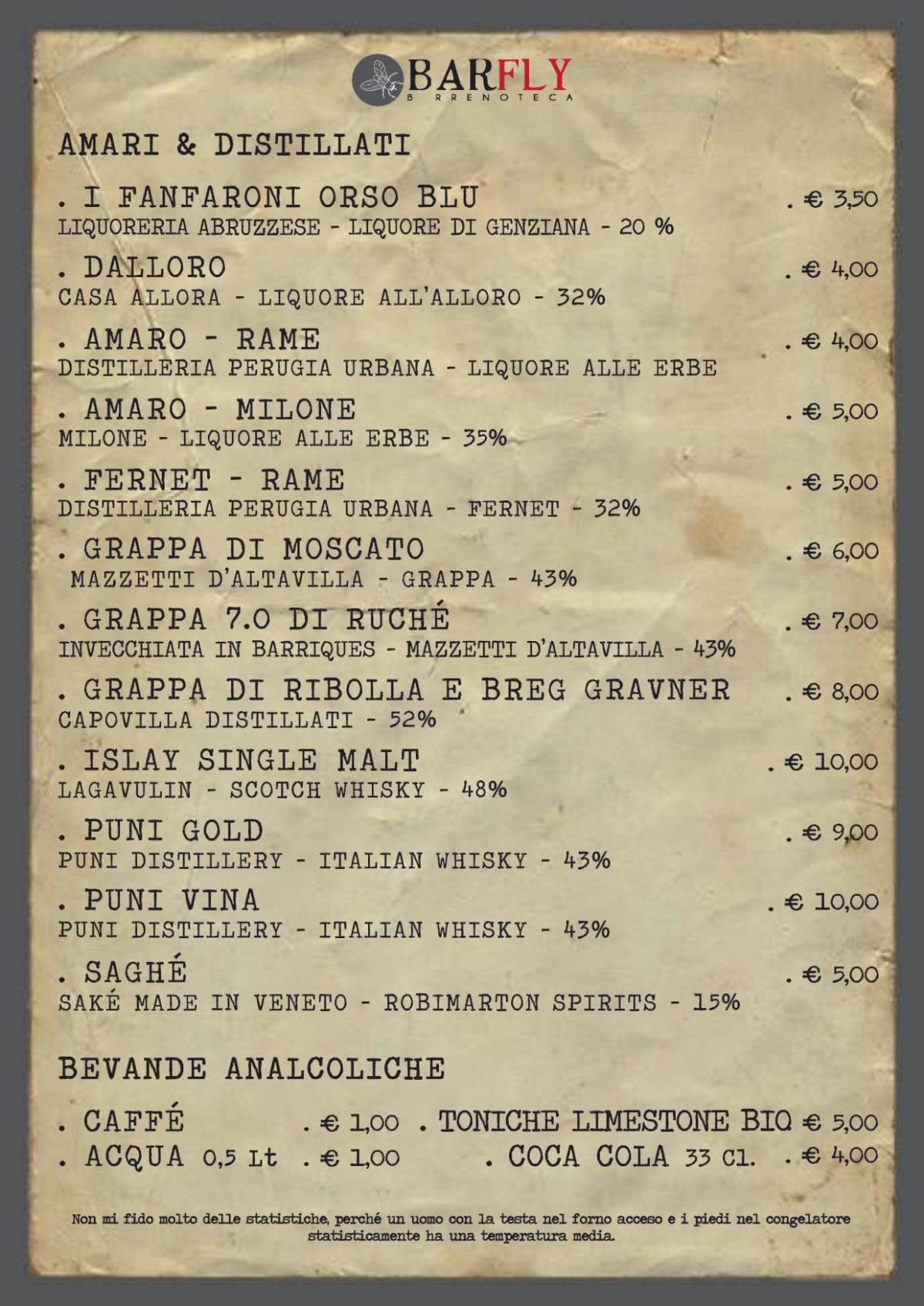 Menù completo e carta 2024 - Barfly Birrenoteca a Reggio Emilia | TheFork