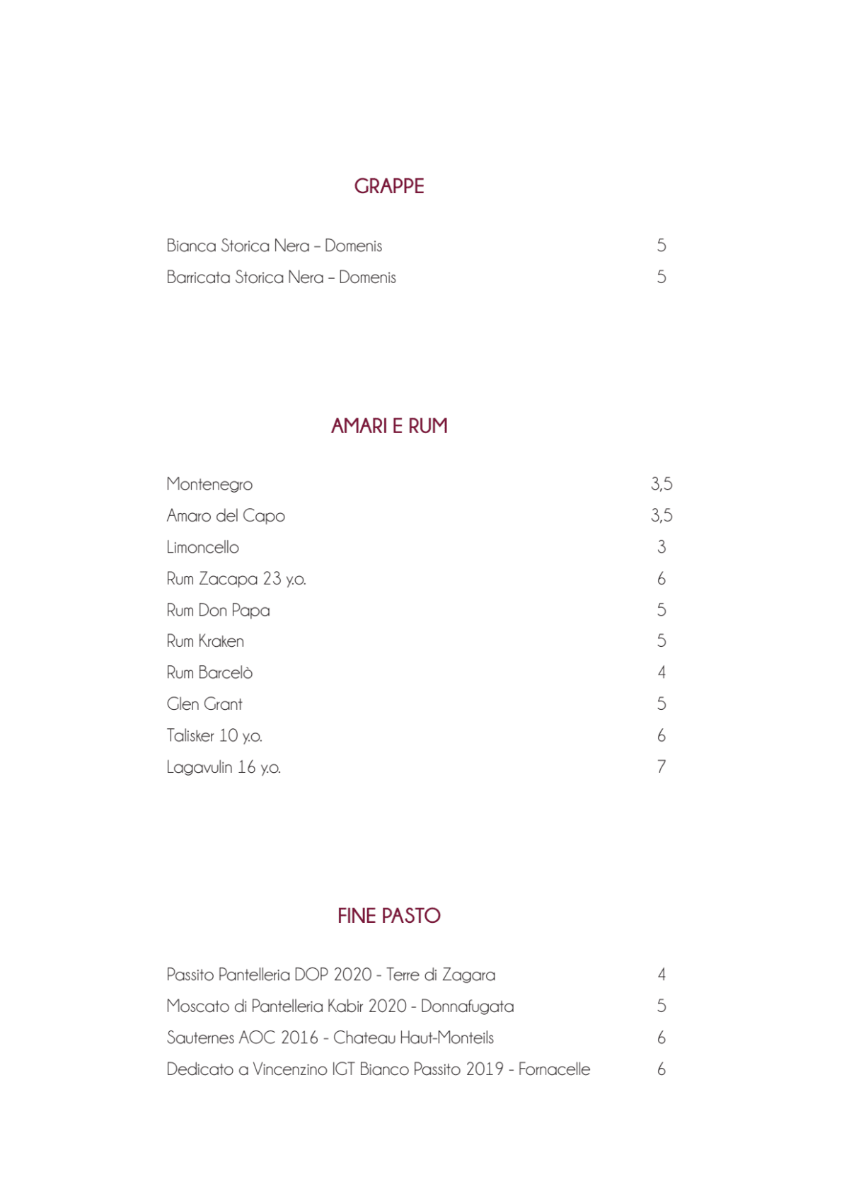 Carte et Menus 2023 - Vino & Spuntino à Lucques | TheFork