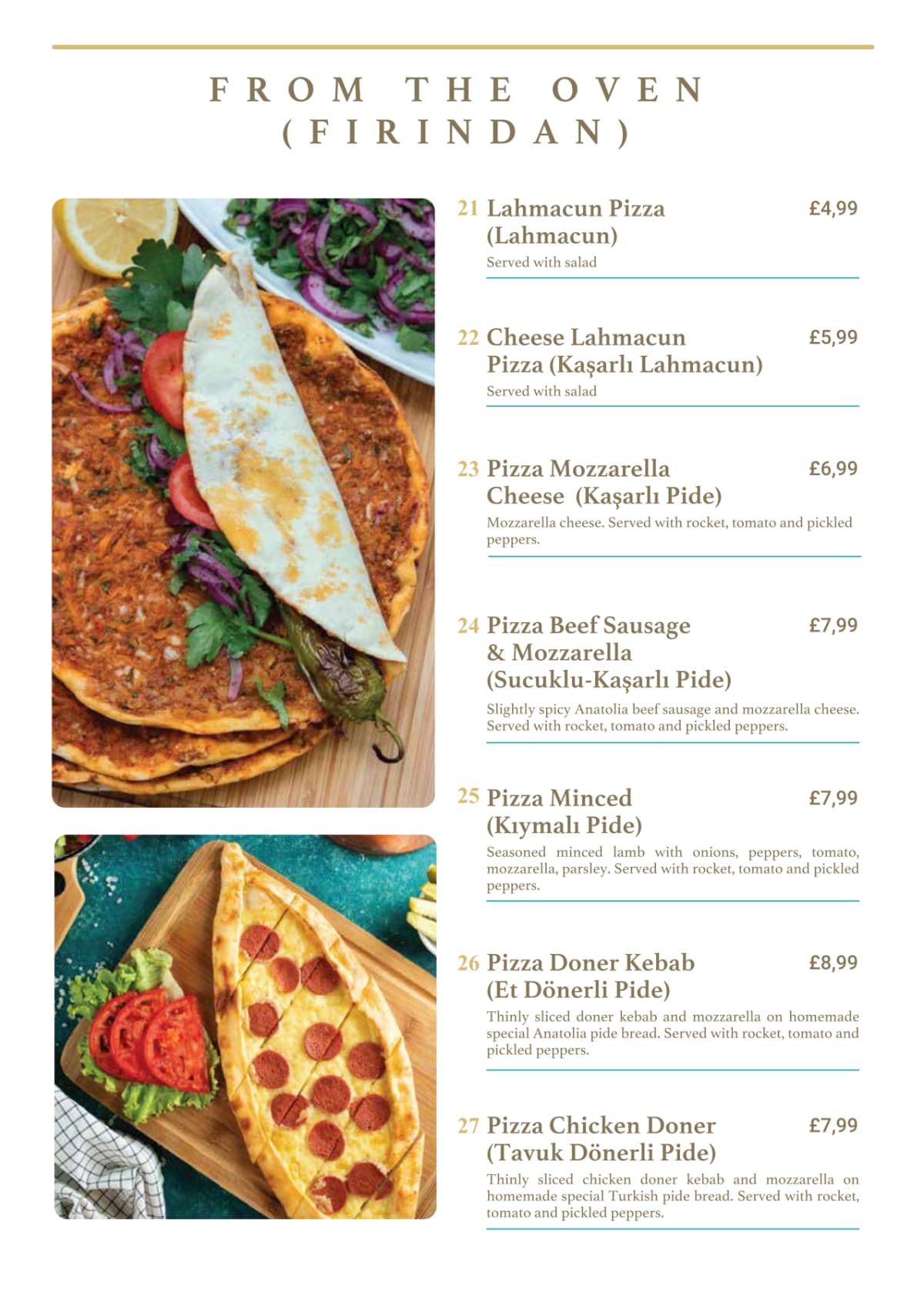 Carte et Menus 2024 - Anatolia Turkish Restaurant à Lancaster | TheFork