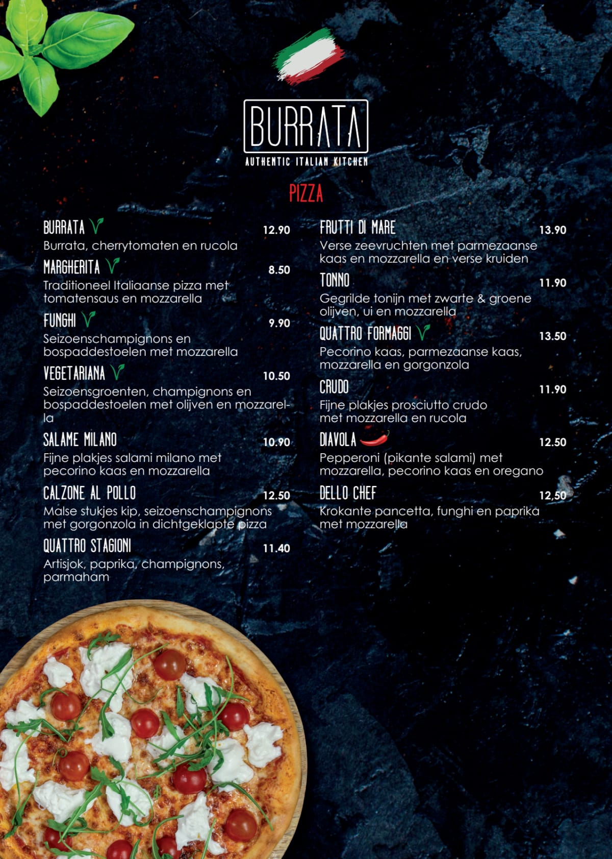 Menu 2024 - BURRATA in Amsterdam | TheFork