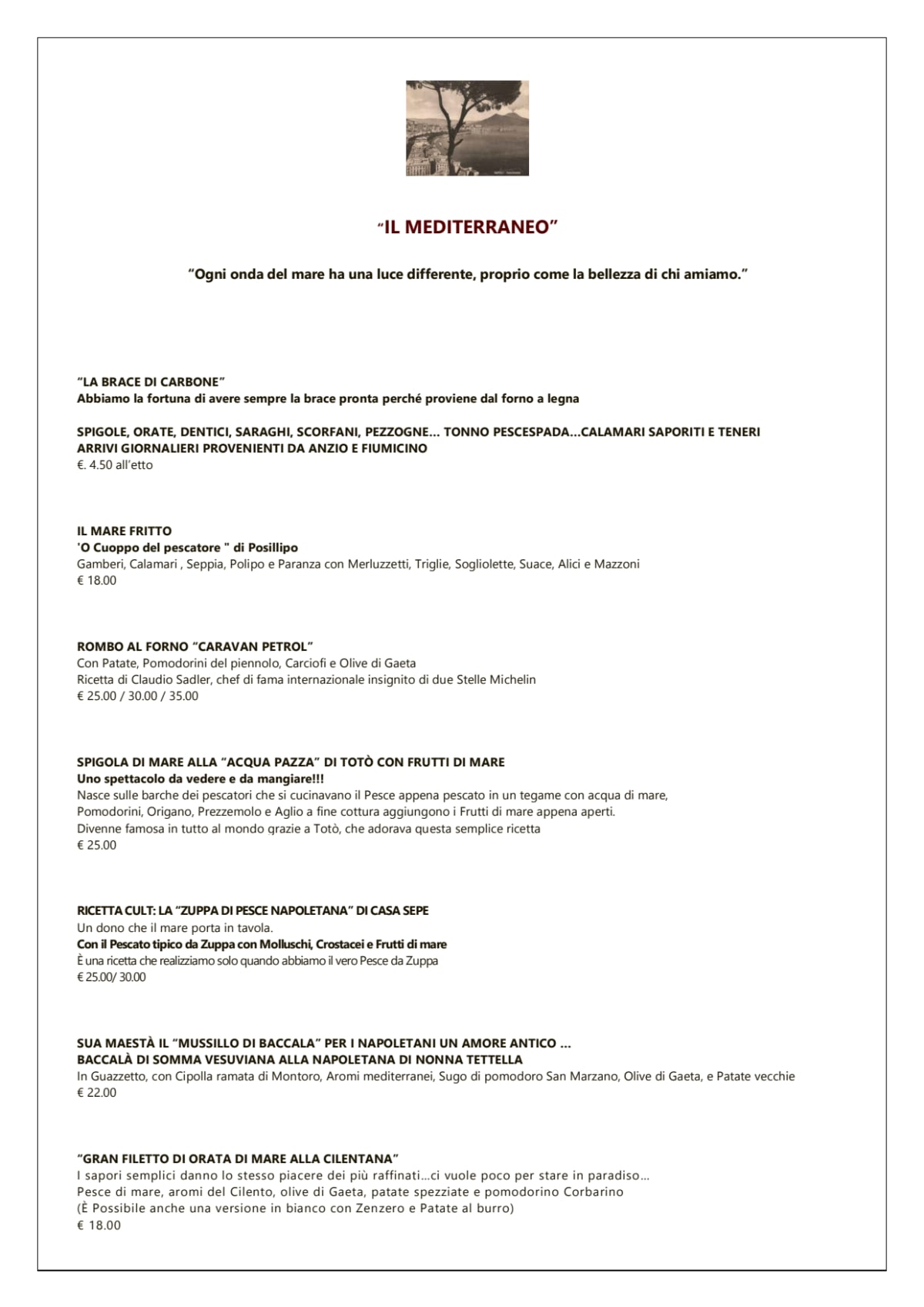 Carte et Menus 2024 - Napul'e' à Rome | TheFork