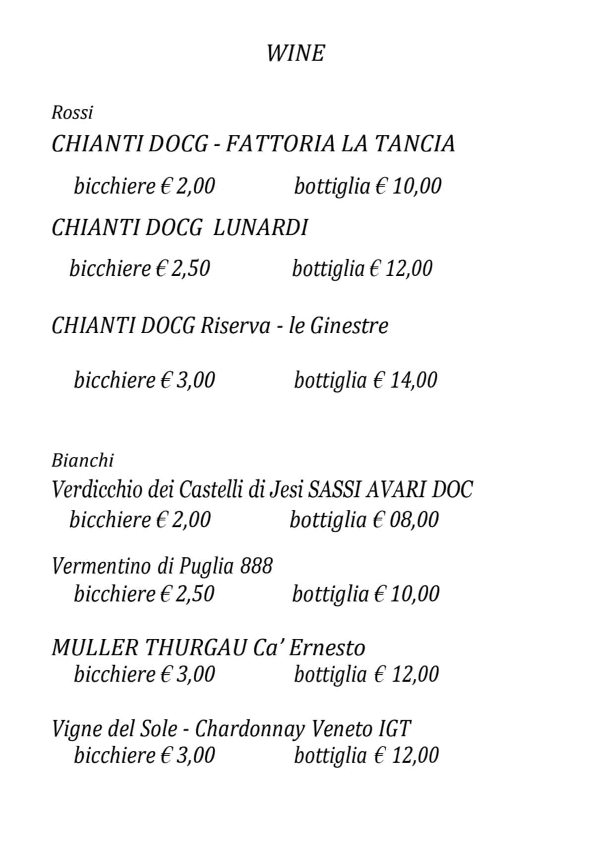 Menù completo e carta 2024 - Garden Bistrot Firenze a Firenze | TheFork