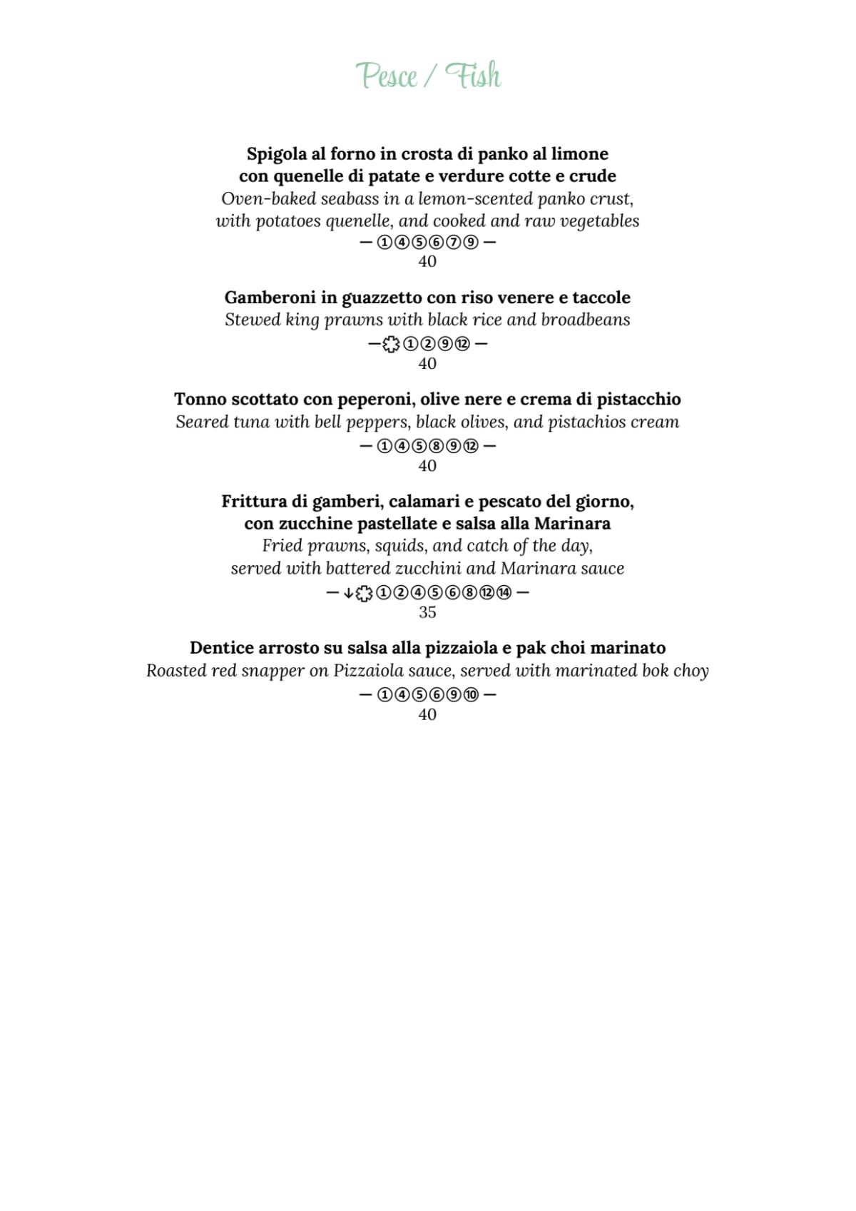 Menu 2024 - Adamo ed Eva by Hotel Eden Roc in Positano | TheFork