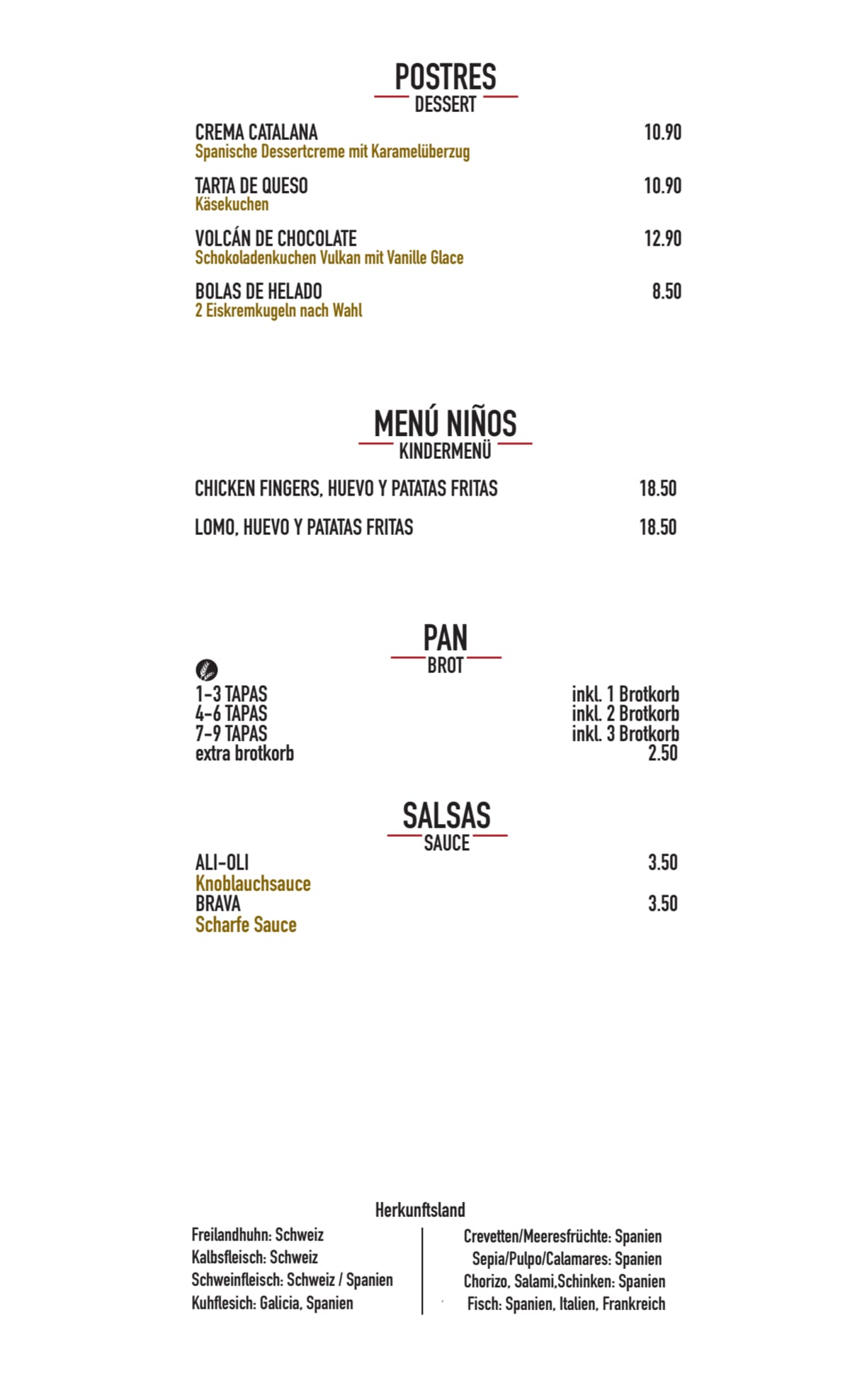 Carte et Menus 2024 - Iberia Tapas à Zurich | TheFork