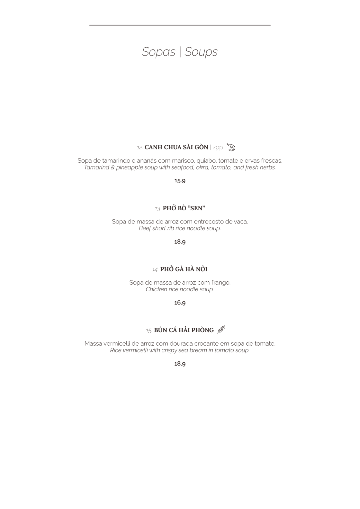 Menu 2024 - SEN Estoril in Estoril | TheFork