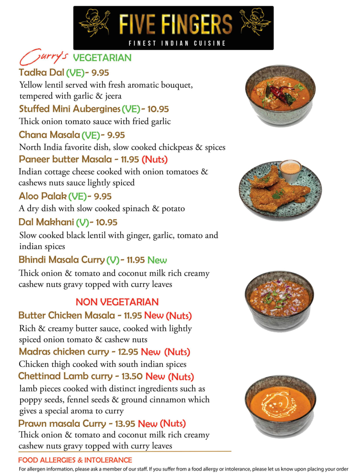 Carte et Menus 2024 - Five Fingers à Londres | TheFork