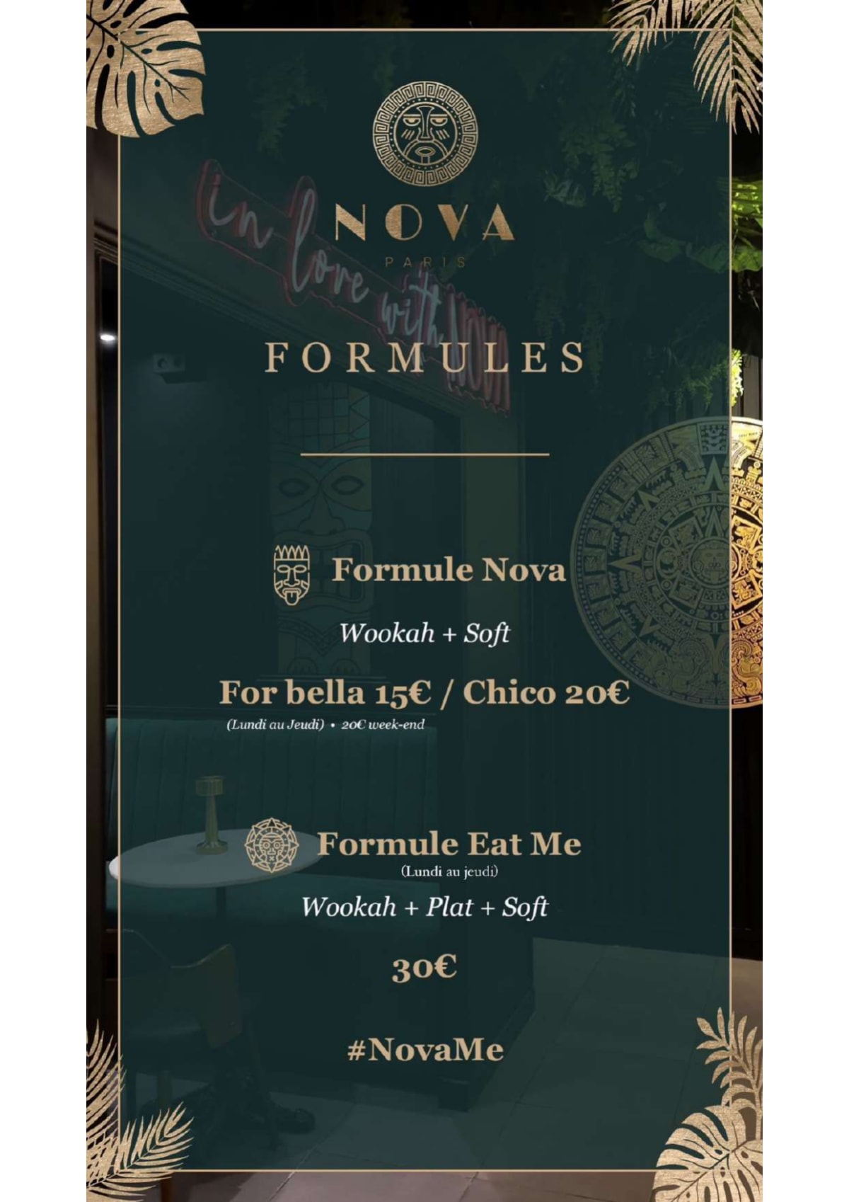 Menu 2024 - Nova Restaurant Lounge em Épinay-sur-Seine | TheFork