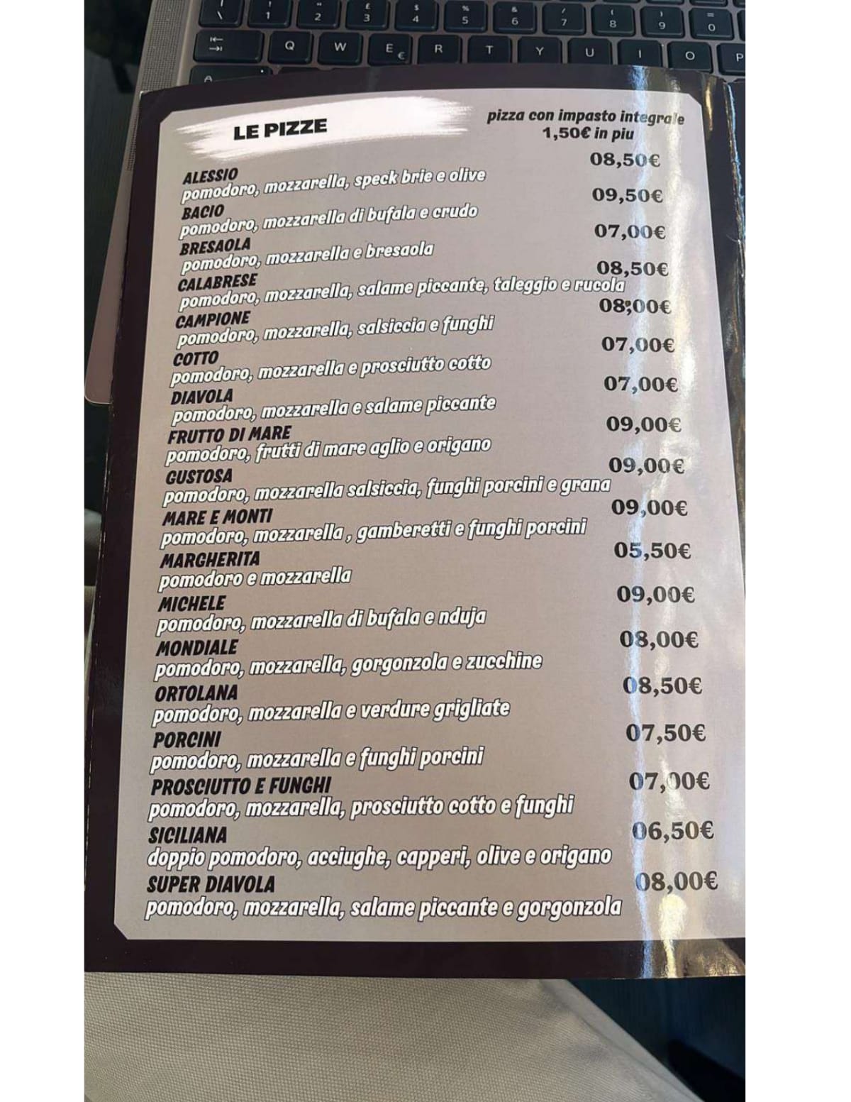 Menù completo e carta 2024 - Ristorante e pizzeria - Al Sesto Gusto a ...