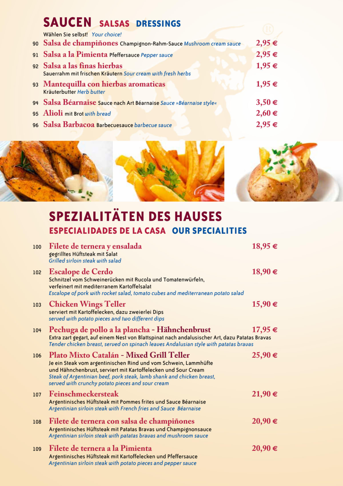 Menu 2024 - El Dorado in Berlin | TheFork