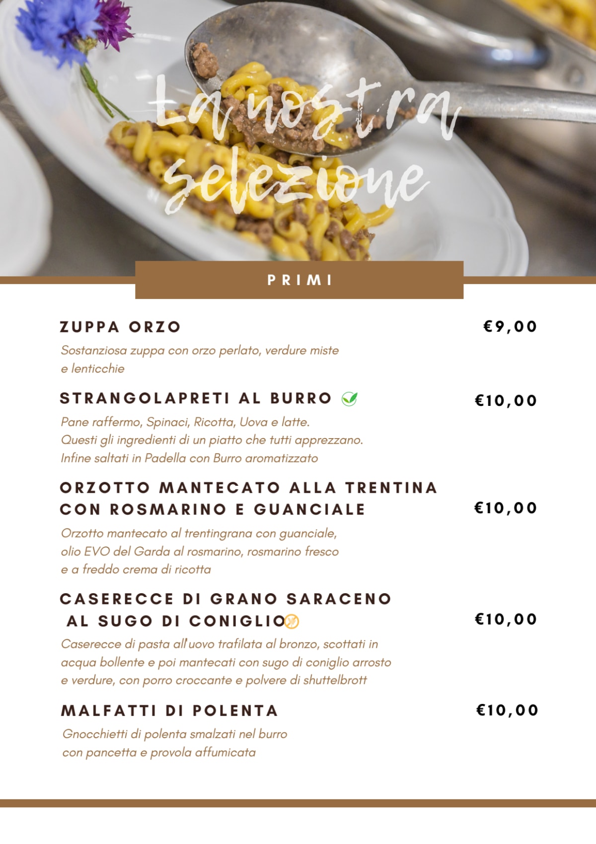 Carte et Menus 2024 - Solarium Predaia à Vervò | TheFork