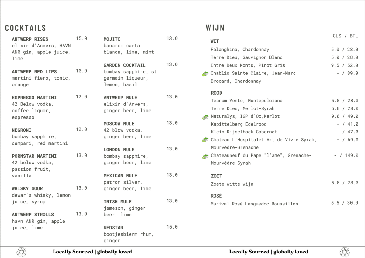 Menu 2024 - Made in Antwerp in Antwerp | TheFork
