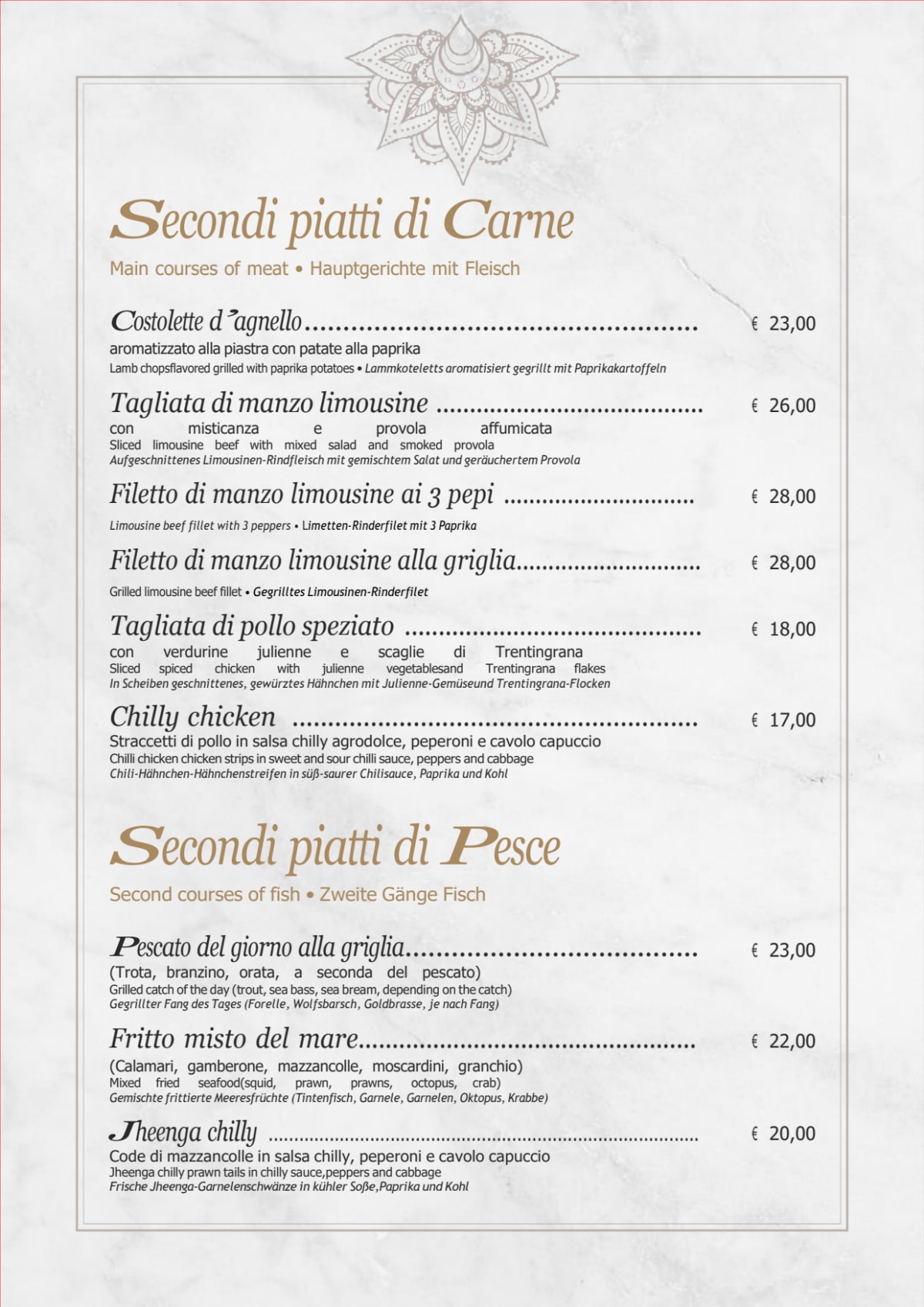 Carte et Menus 2024 - Ristorante al Maniero à Cola' Di Lazise | TheFork