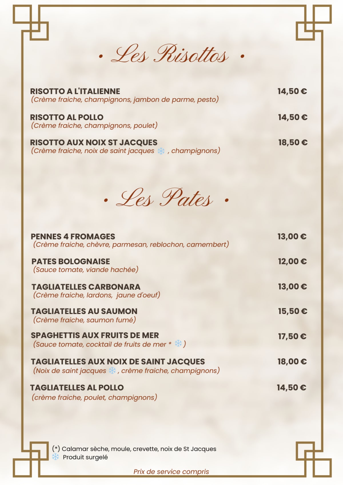 Carte et Menus 2024 - Dolce Vita à Clairefontaine-en-Yvelines | TheFork