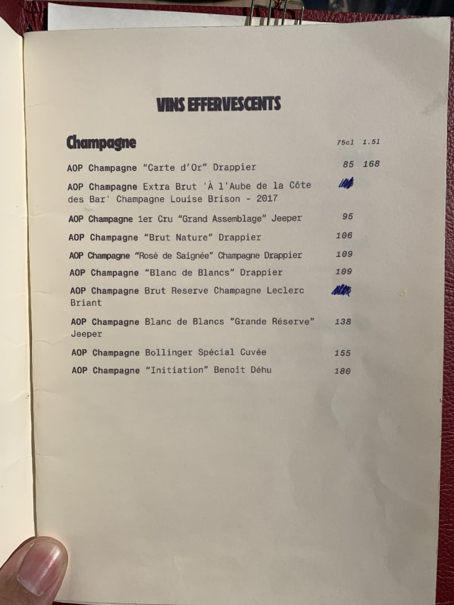 Carte et Menus 2025 - Francette à Paris | TheFork