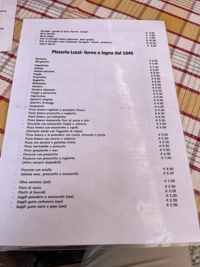 Trattoria Pizzeria Luzzi dal 1945 in Rome - Restaurant Reviews, Menu ...