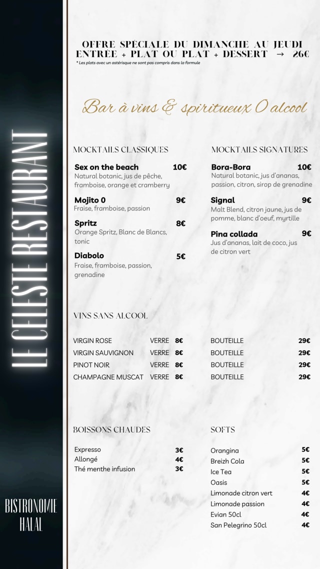 Restaurant Le Céleste à Paris - Menu, avis, prix et réservation | TheFork