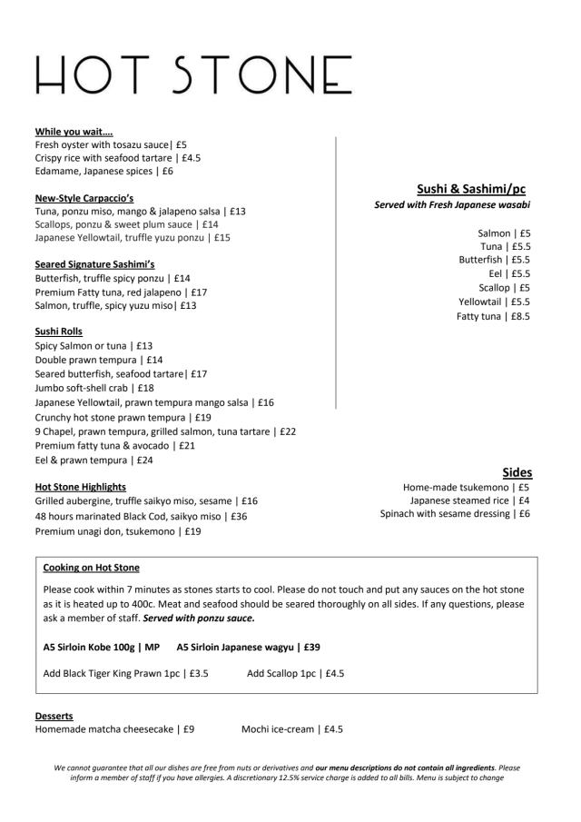 Hot Stone London in London - Restaurant Reviews, Menu and Prices | TheFork