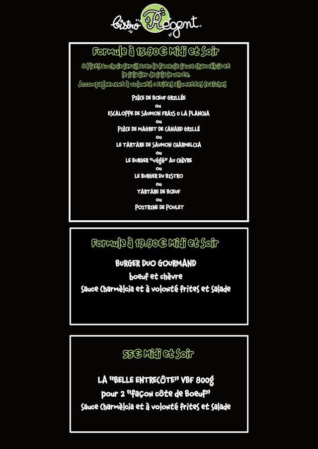 Carte et Menus 2025 - Bistro Régent Metz à Metz | TheFork