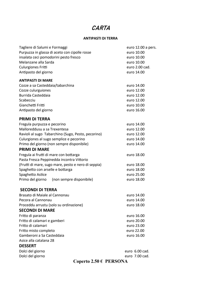 Sa Pratza de Peppinedda Ristorante a Cagliari - Menu, prezzi, immagini ...