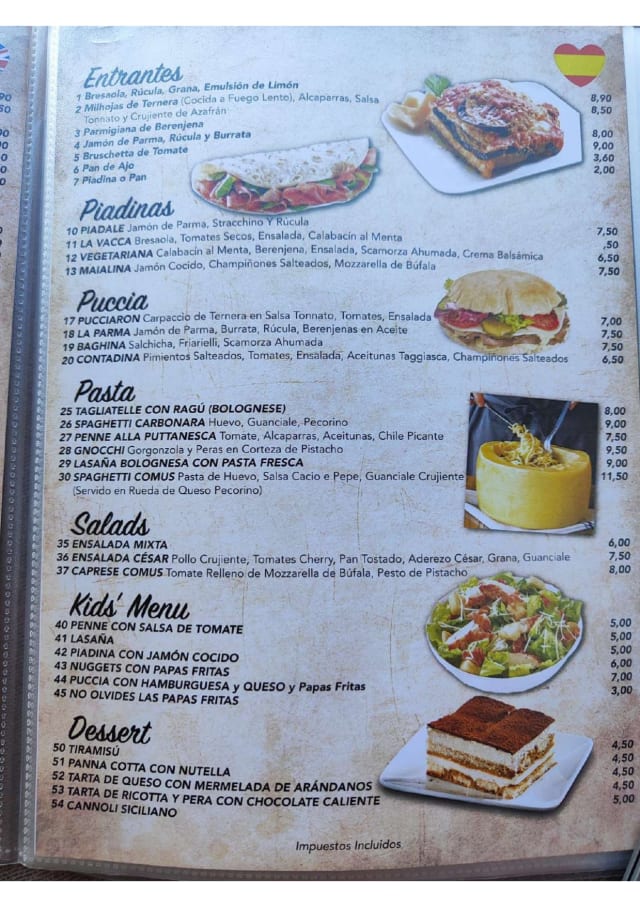 Carte et Menus 2025 - Comus à Maspalomas | TheFork