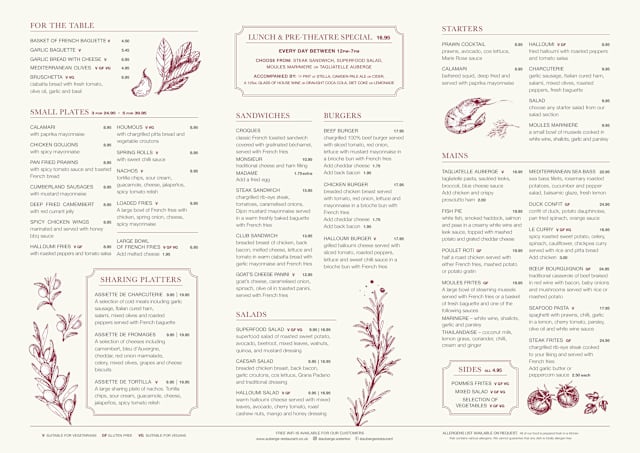 Auberge - Waterloo in London - Restaurant Reviews, Menus, and Prices ...