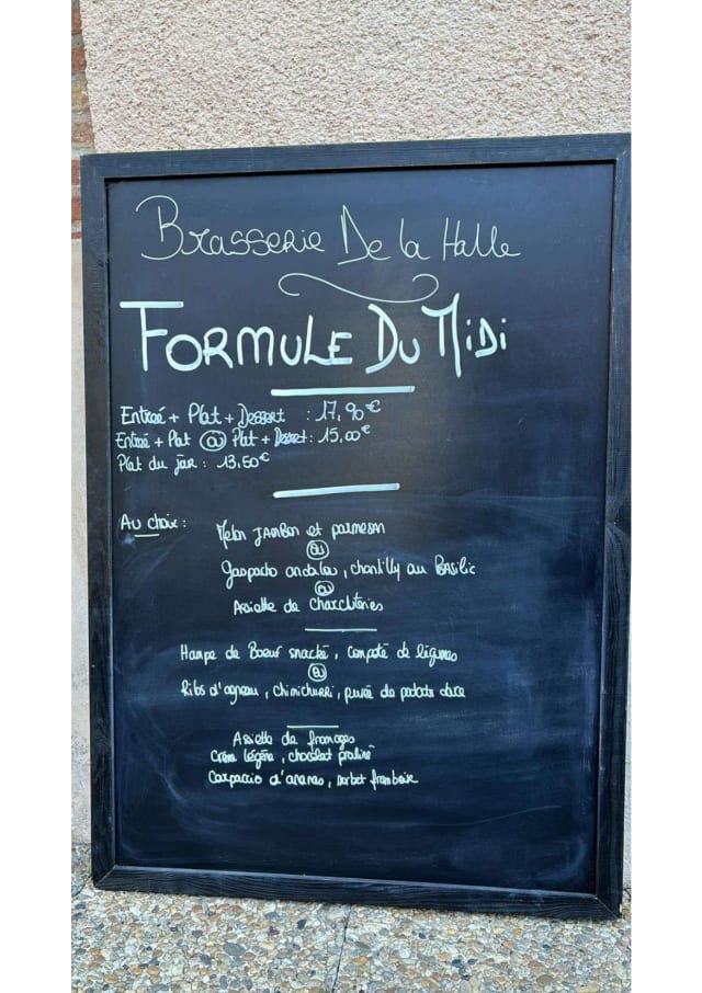 Menù completo e carta 2025 - Brasserie de la Halle a Beaumont-de ...