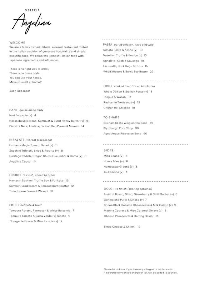 Osteria Angelina in London - Restaurant Reviews, Menus, and Prices ...