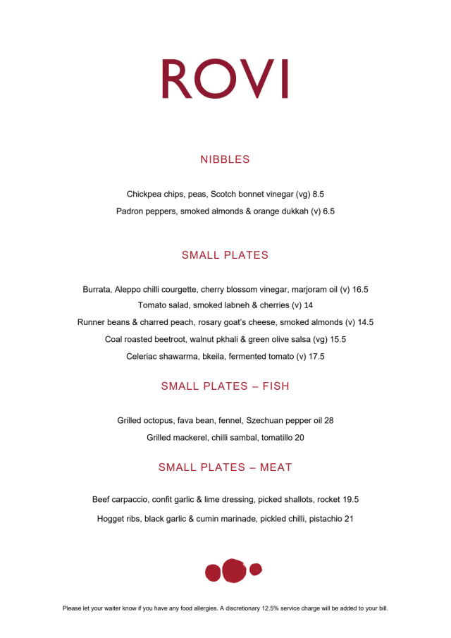 ROVI in London - Restaurant Reviews, Menus, and Prices | TheFork