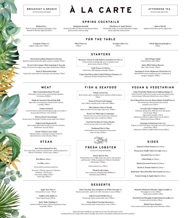 Menus 2025 - Browns Brasserie & Bar - Victoria in London | TheFork