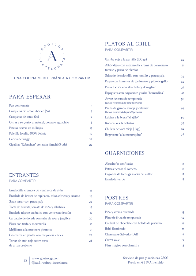 Azul Rooftop Barceloneta in Barcelona - Restaurant Reviews, Menu and ...