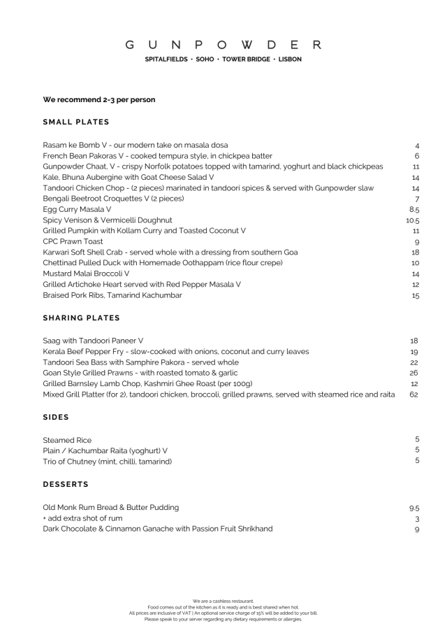 Gunpowder - Soho à Londres - Menu, avis, prix et réservation | TheFork