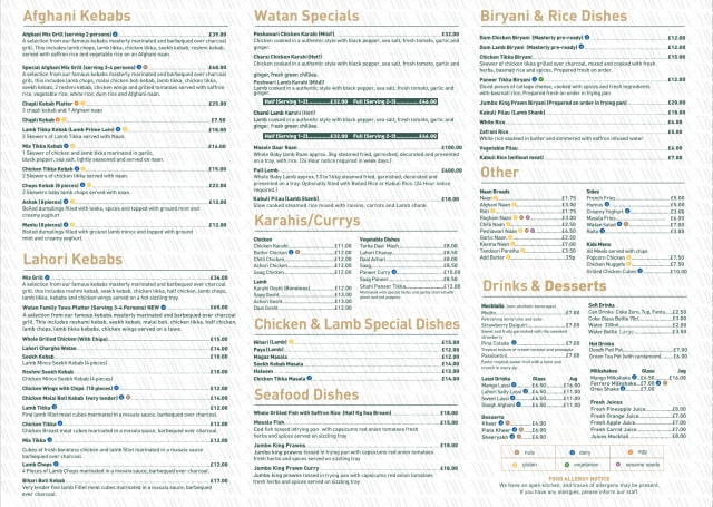 Watan Restaurant in London - Restaurant Reviews, Menus, and Prices ...