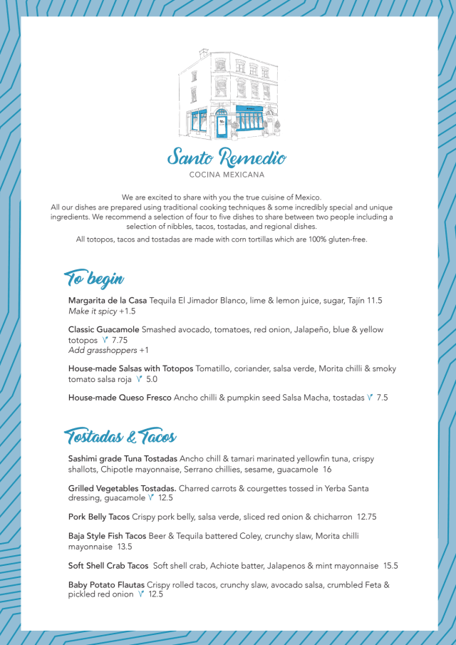 Santo Remedio Mexican Restaurant in London - Restaurant Reviews, Menus ...