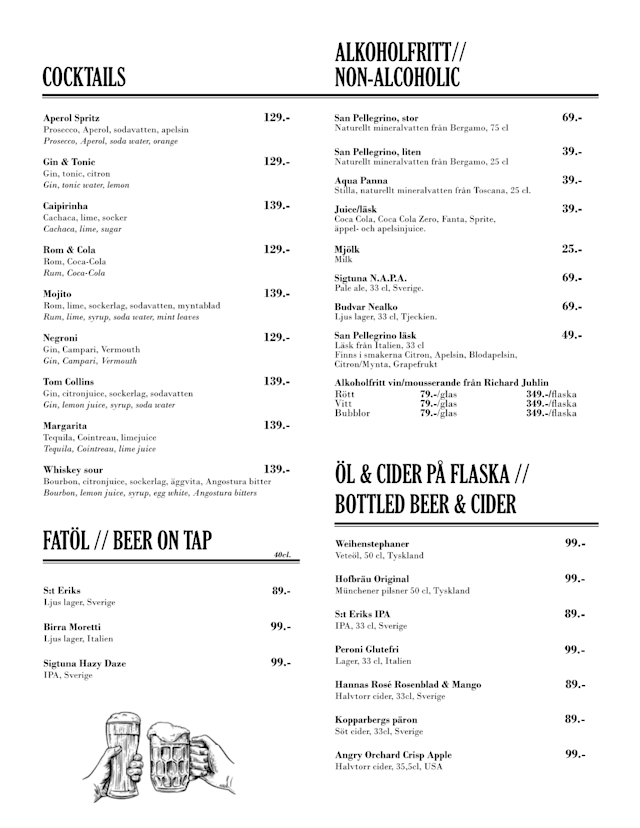 Meny 2025 - Pappa Grappa - Söderköping i Söderköping | TheFork