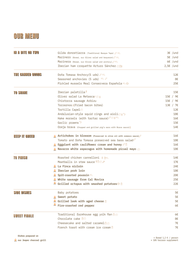 Carte et Menus 2025 - La Retasca à Madrid | TheFork